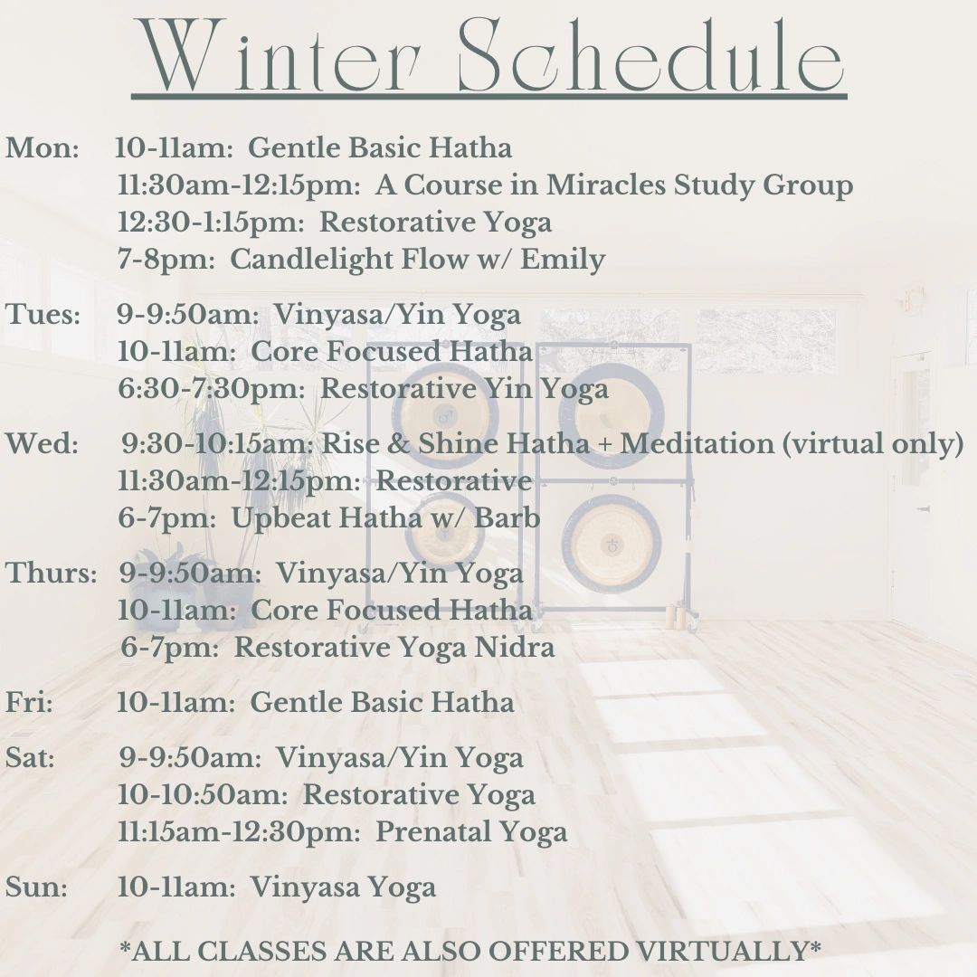 Class Schedule | Verapose Yoga